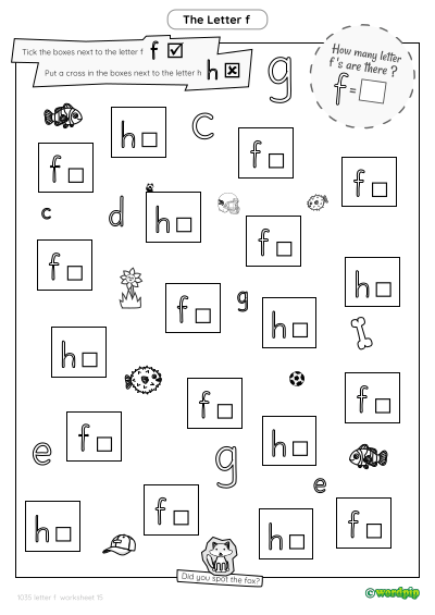 Letter F Worksheets Free - Download & Print PDF Activities