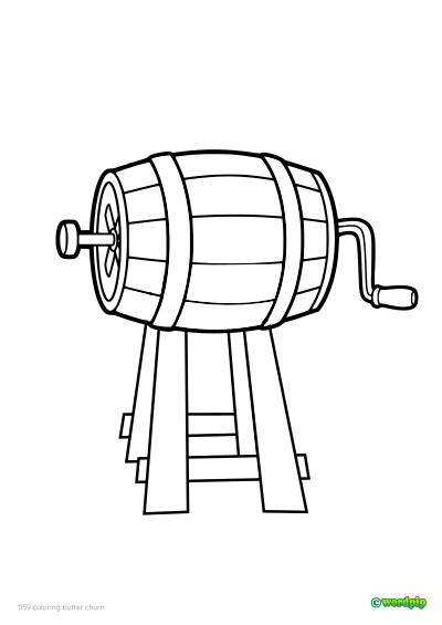 Coloring Pages - butter churn