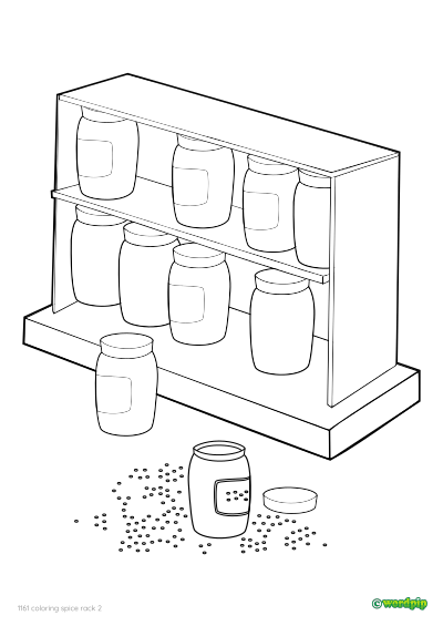 Coloring Pages - spice rack