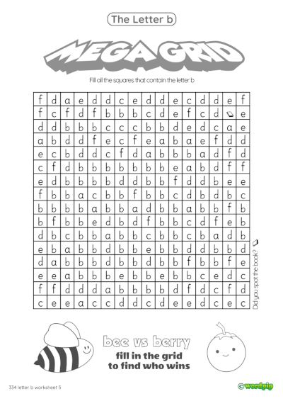 Letter b Worksheets