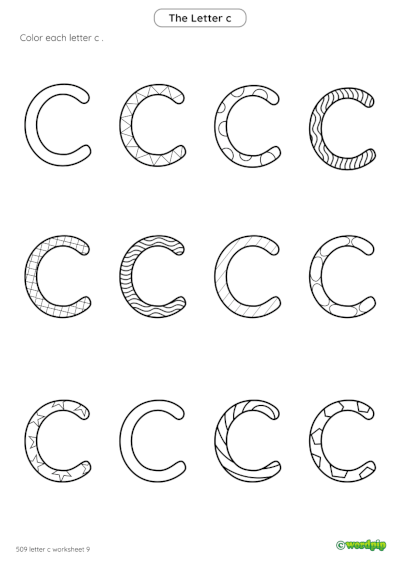 Letter c Worksheets