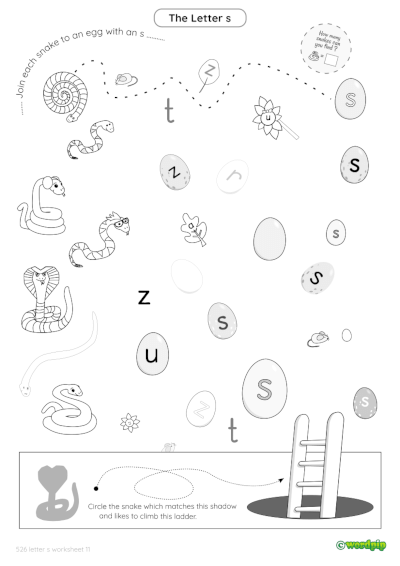 Letter s Worksheets