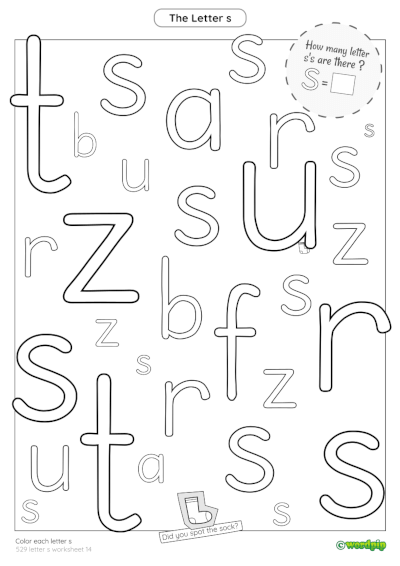 Letter s Worksheets