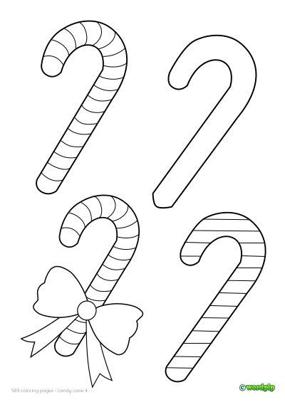 Coloring Pages - Candy Canes
