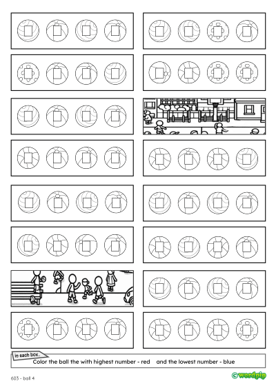 Color by higher number - ball
