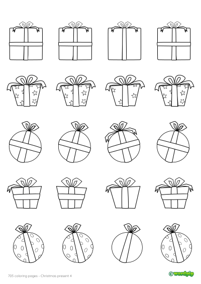 Coloring Pages - Christmas present