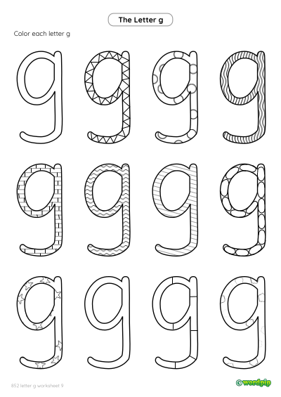 Letter g Worksheet 9