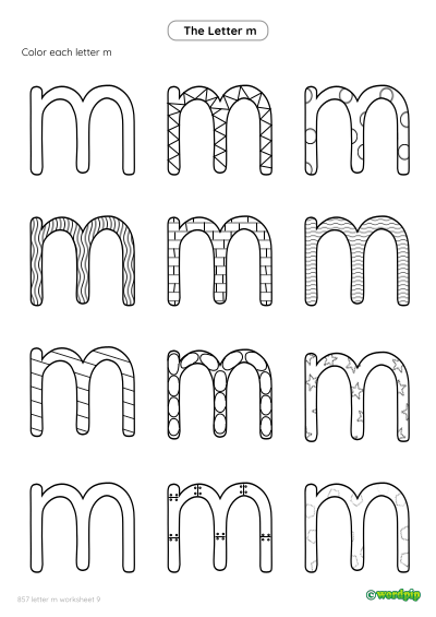 Letter m Worksheet 9