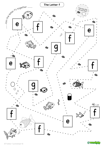 Letter F Worksheet