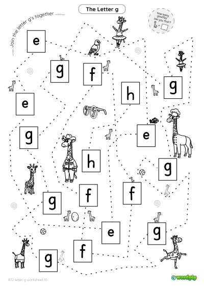 Letter g Worksheet 12