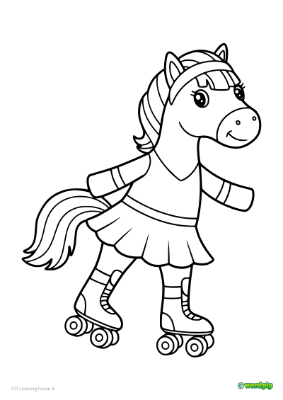 Free Printable Horse Coloring Pages PDF | Kids Fun Animals Activity Sheets