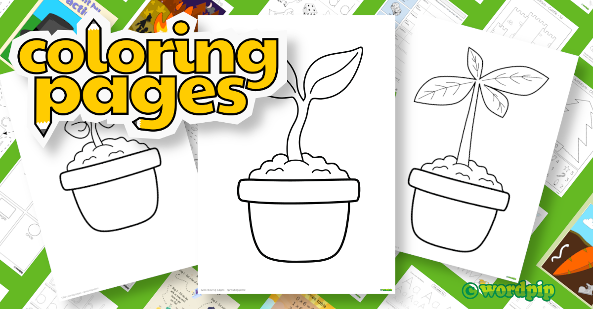 FREE Sprouting Plant Coloring Pages PDF - Seed Growth Stages