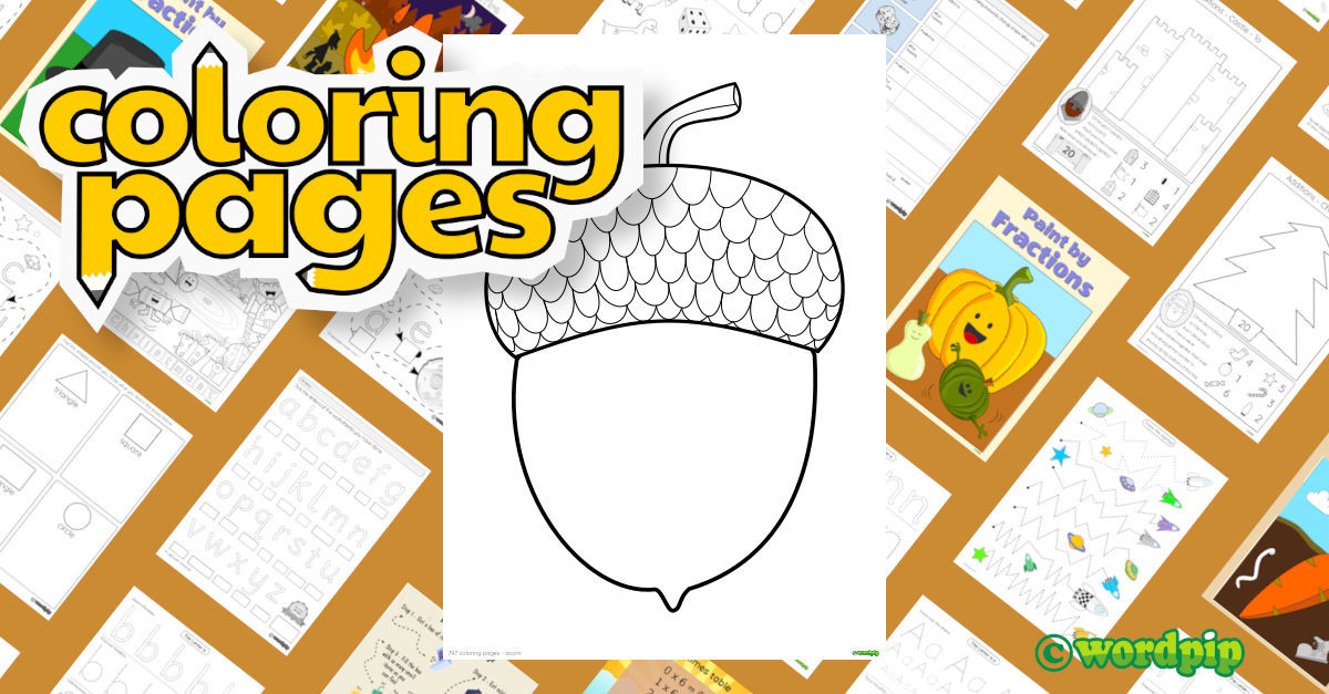 Coloring Pages - Acorn