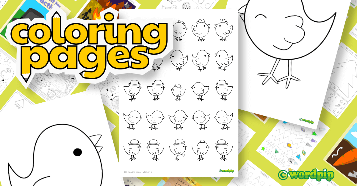 Coloring Pages - Chickens