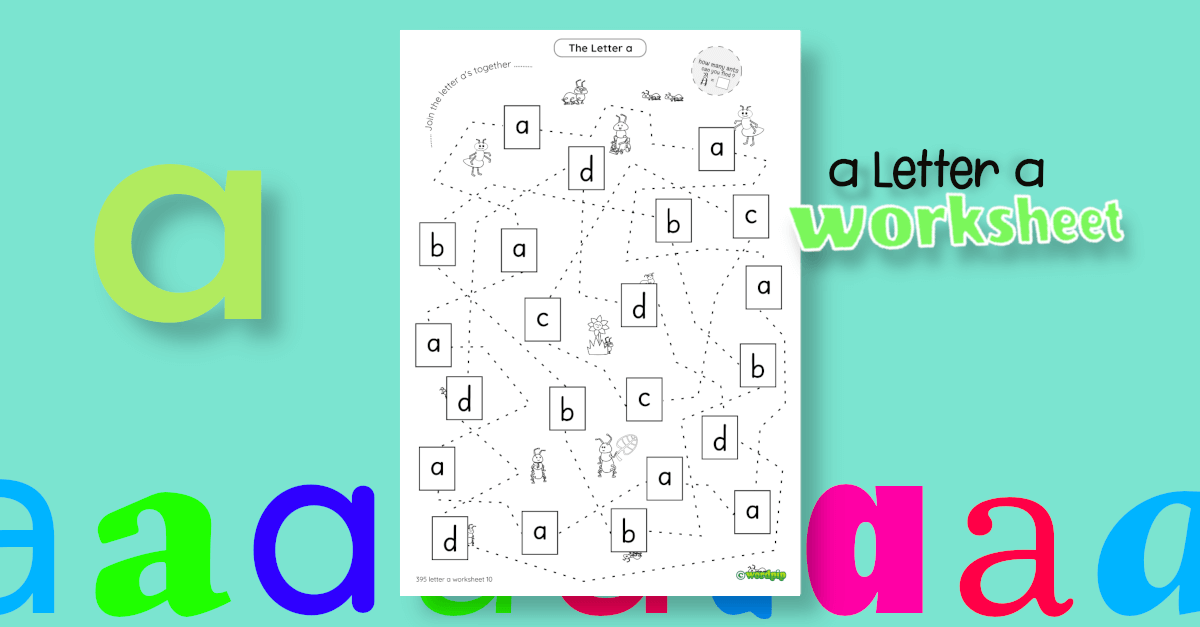 Letter a Worksheet 10