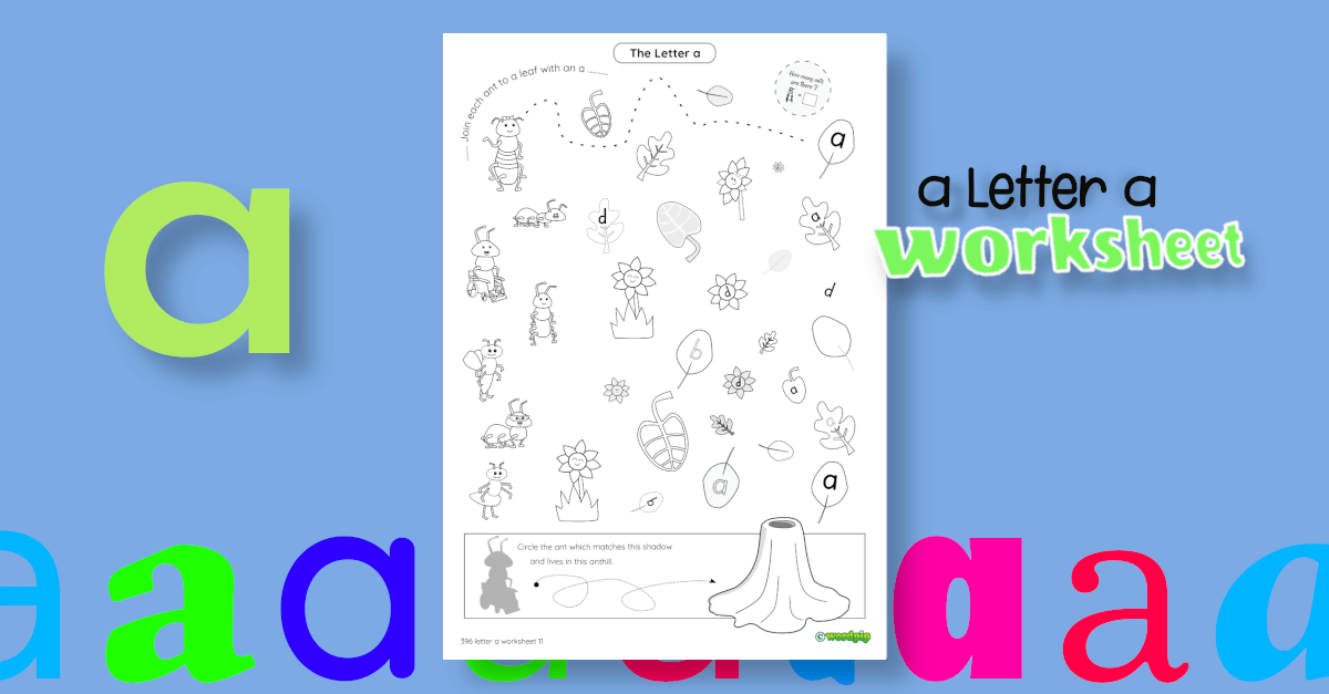 Letter a Worksheet 11
