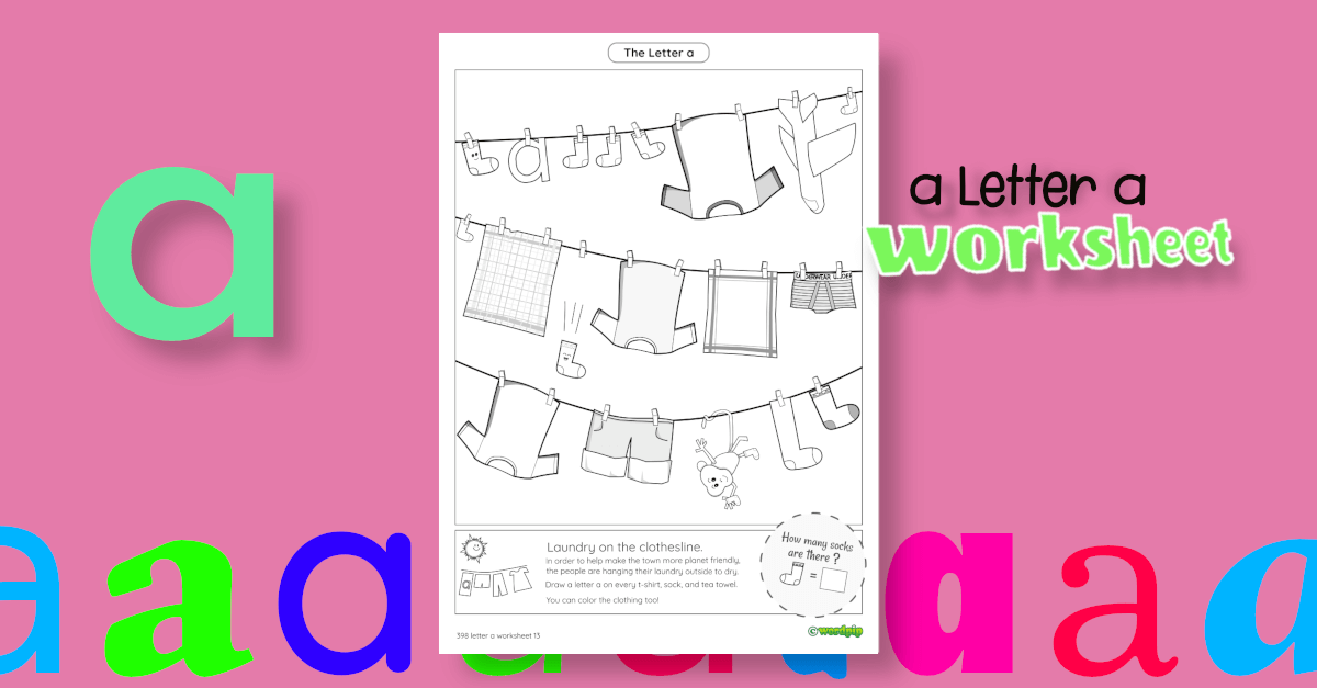 Letter a Worksheet 13