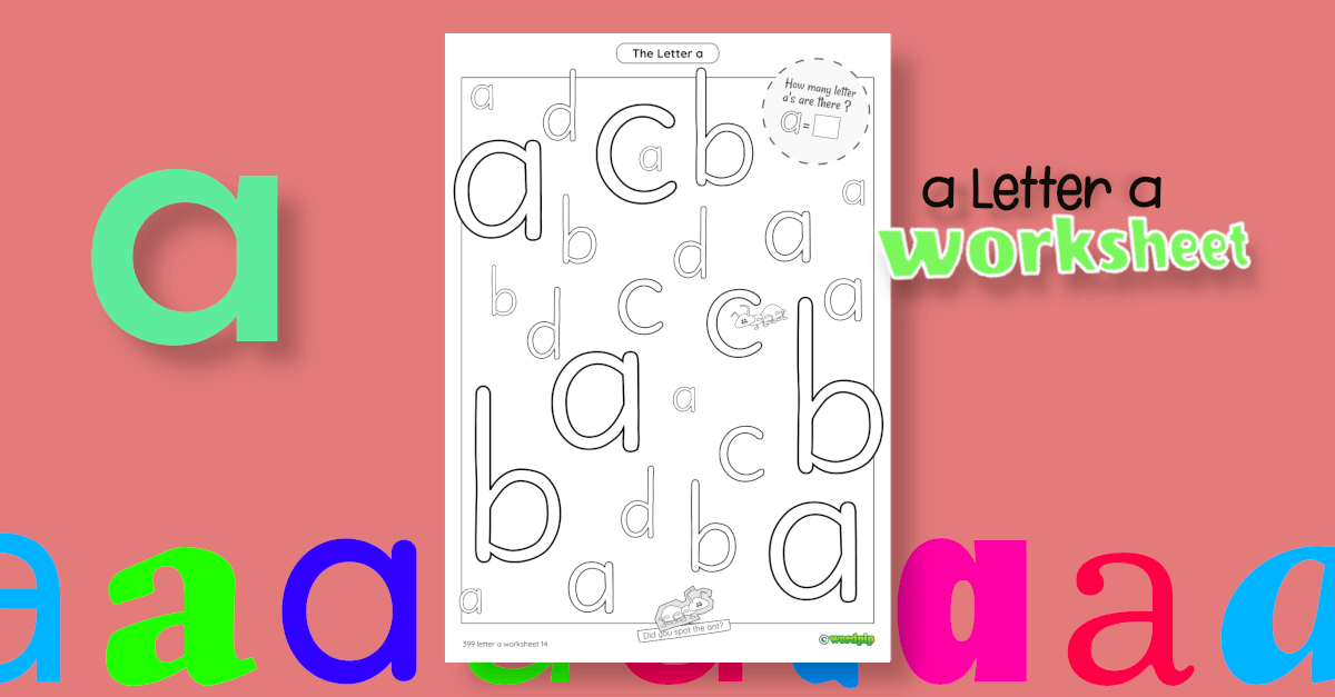 Letter a Worksheet 14