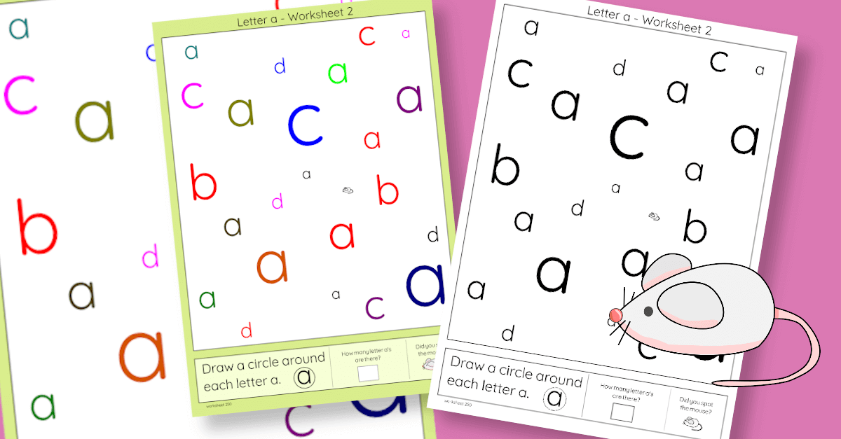 Letter a Worksheet 2