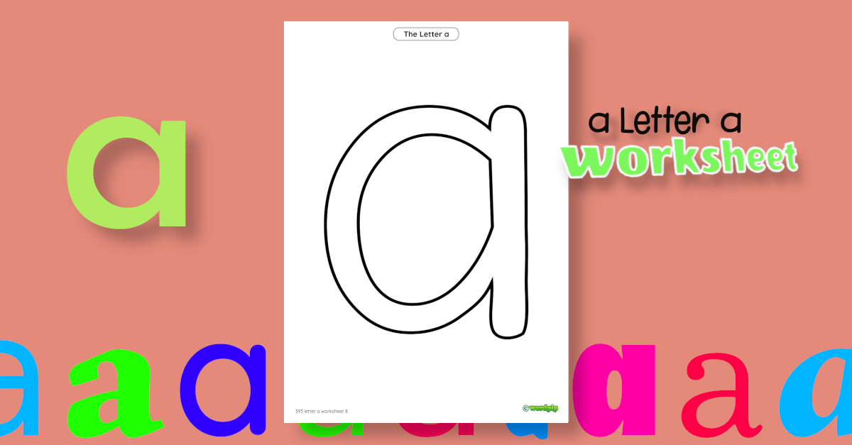 Letter a Worksheet 8