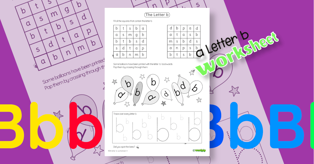Letter b Worksheet 4