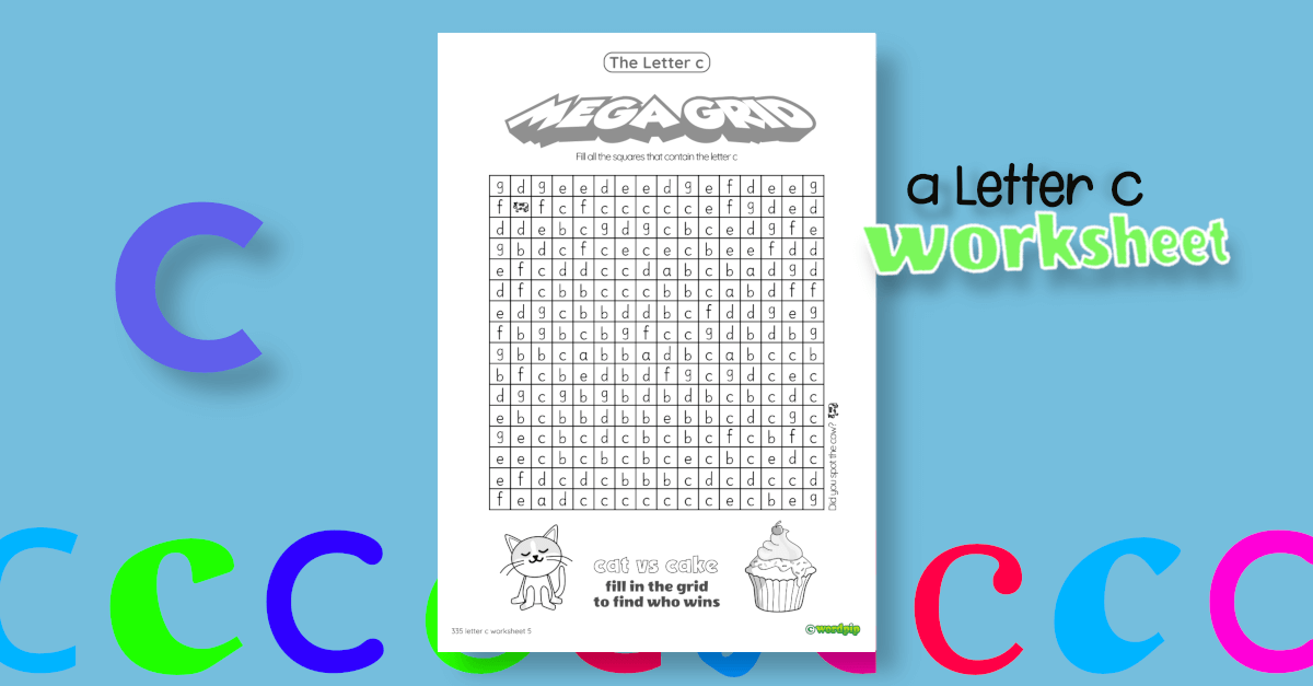 Letter c Worksheet 5