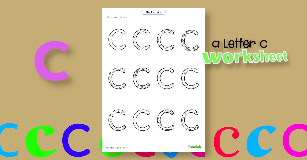 Letter c Worksheet 9