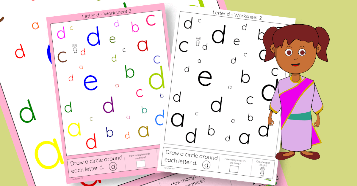 Letter d Worksheet 2