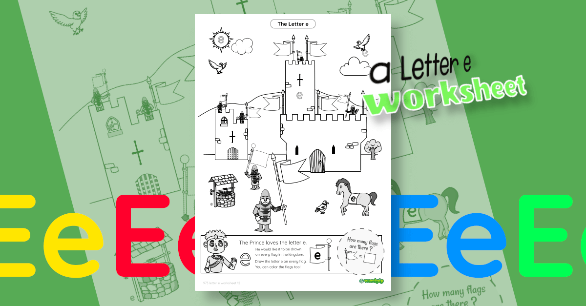 Letter E Worksheet 12