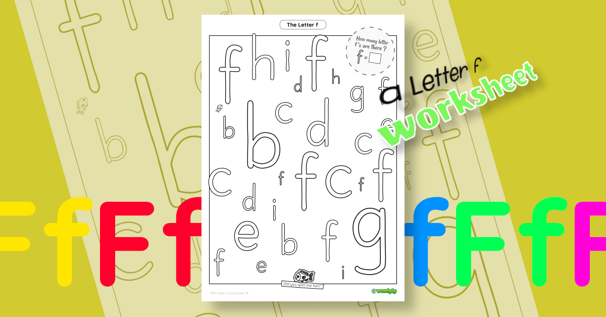 Letter f Worksheet 14