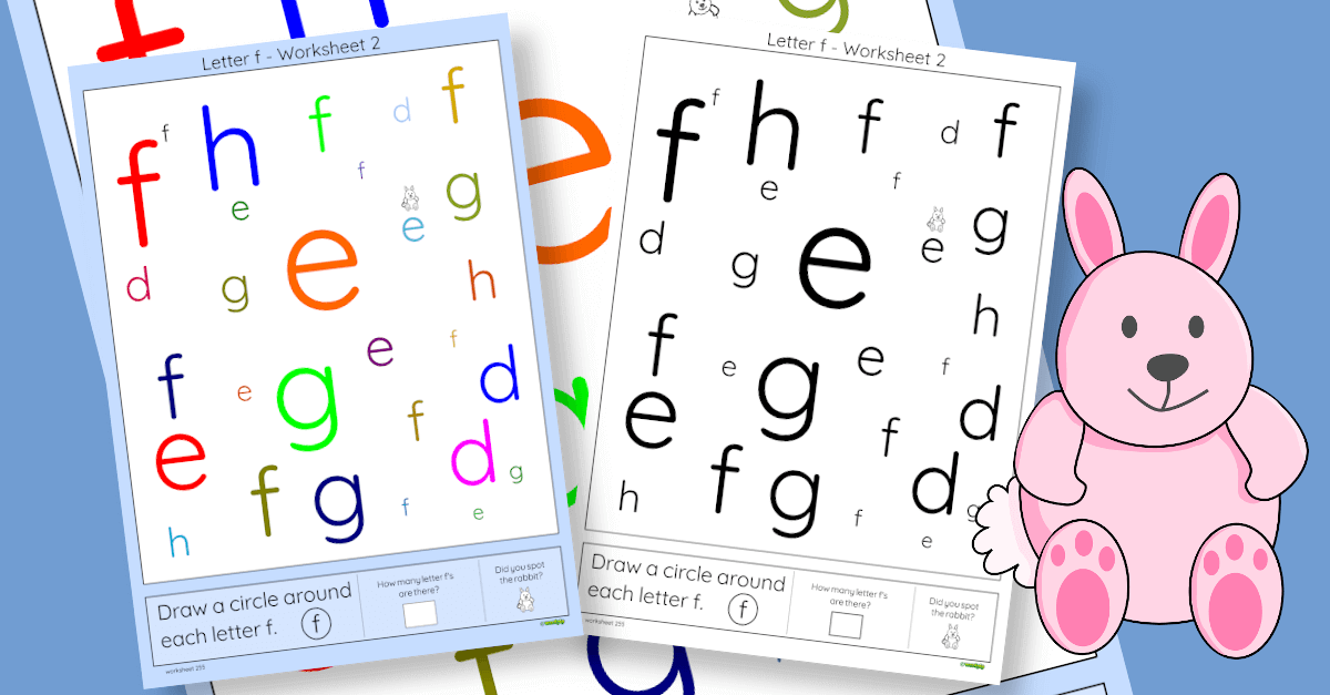Circle Letter f Worksheet PDF - Preschool Practice