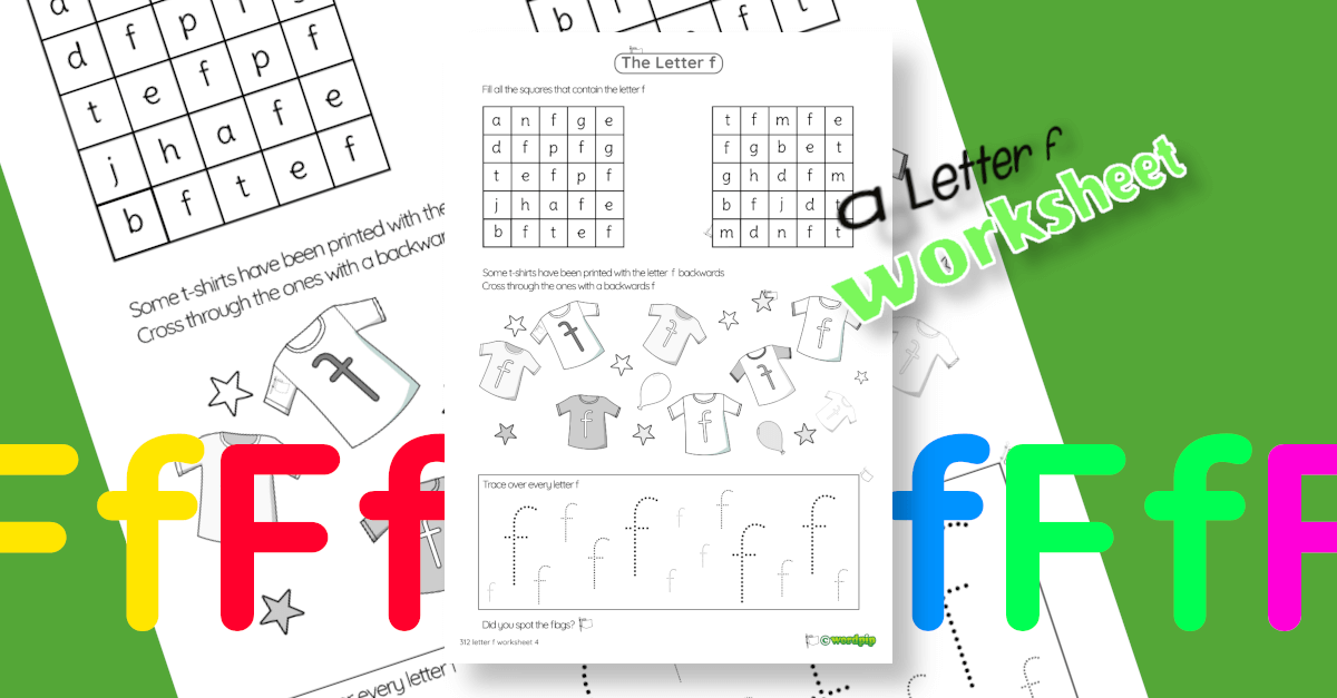 Letter f Worksheet PDF - 3 Activities for Preschool