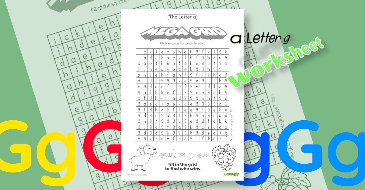 Letter g Worksheet 5