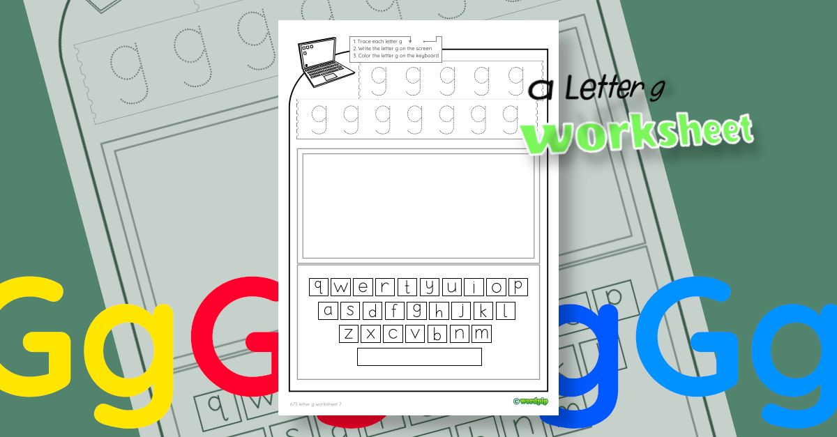 Letter g Worksheet 7
