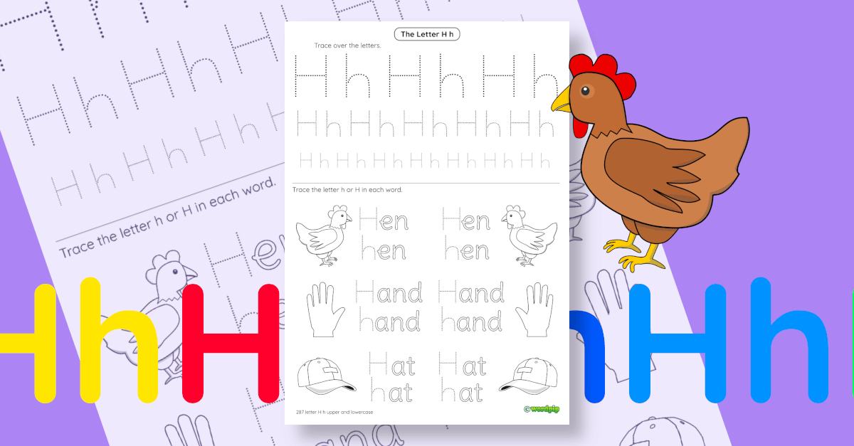 Letter h Worksheet 3