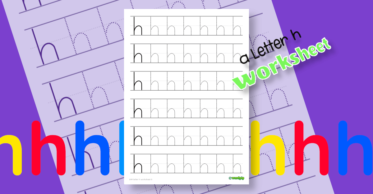 Letter h Worksheet 6