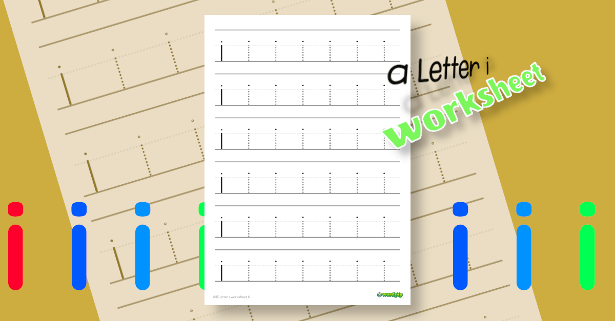 FREE Letter i Tracing Worksheet PDF - Preschool Practice