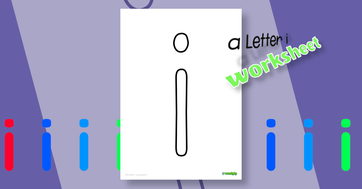 letter i Worksheet 8