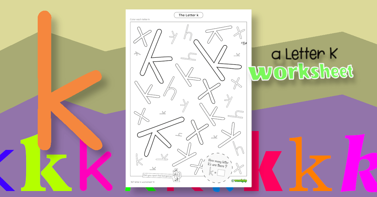 Letter k Worksheet 14