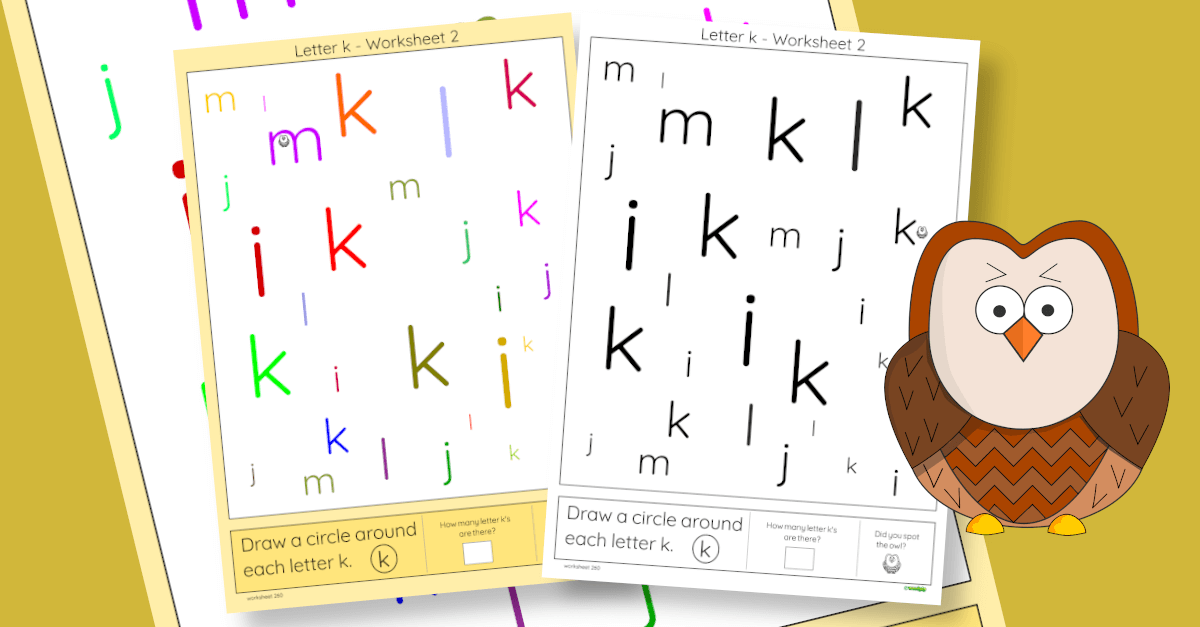 Letter k Worksheet 2