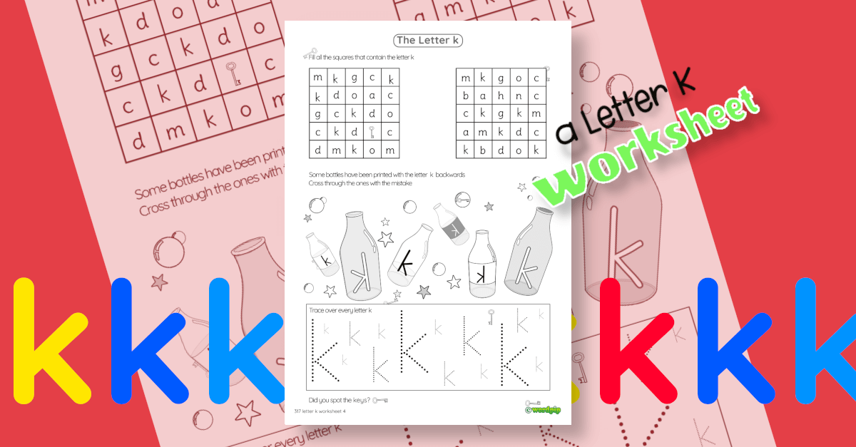 Letter k Worksheet 4