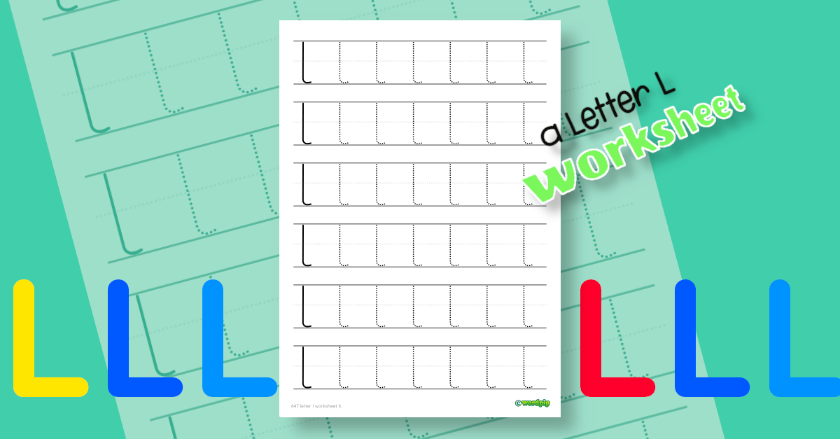 Letter l Worksheet 6
