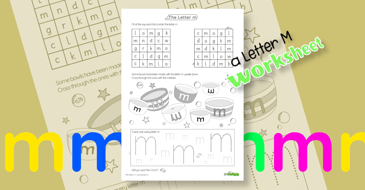 Letter m Worksheet 4