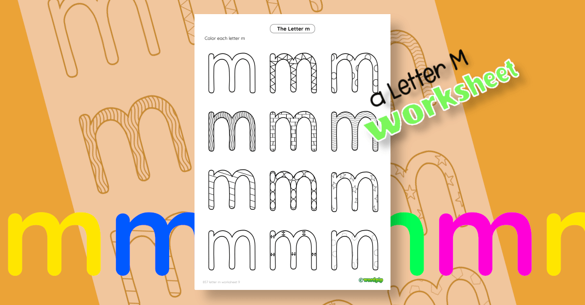 Letter m Worksheet 9