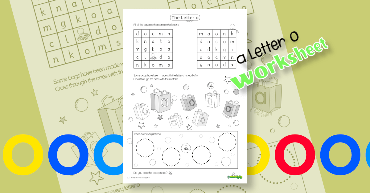 Letter o Worksheet 4