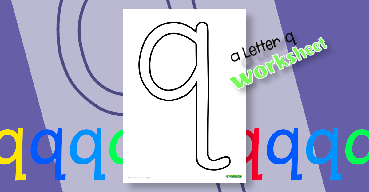 Giant Letter q Coloring Sheet PDF - Preschool Activity