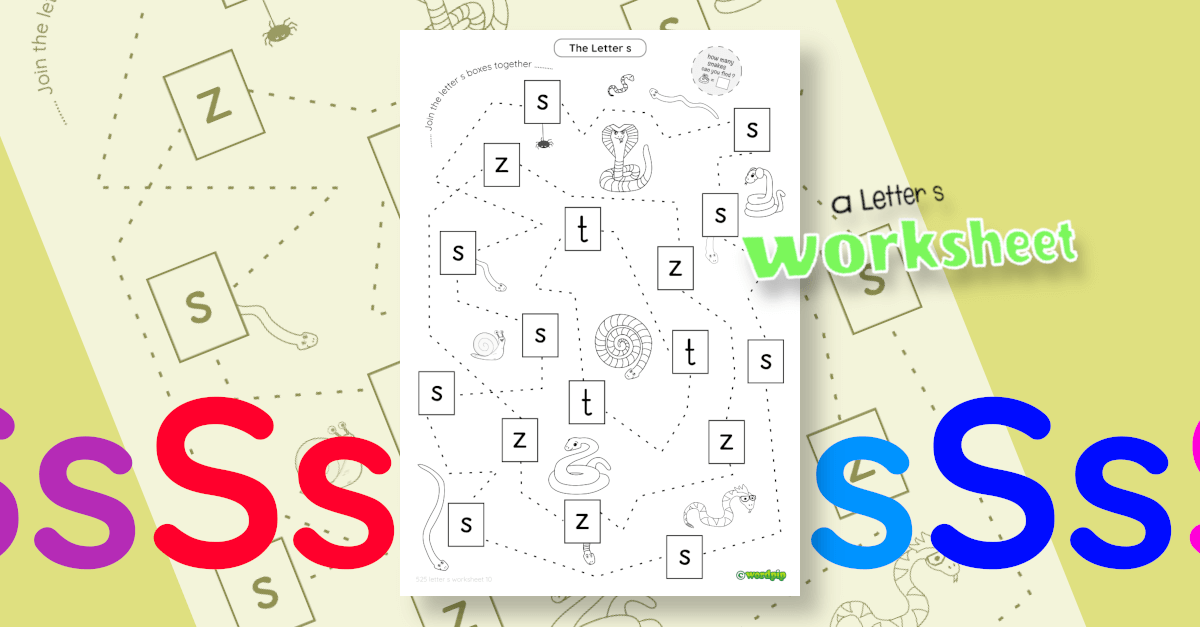 Letter s Worksheet 10