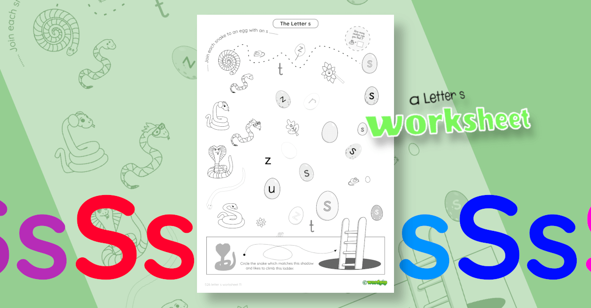 Letter s Worksheet 11