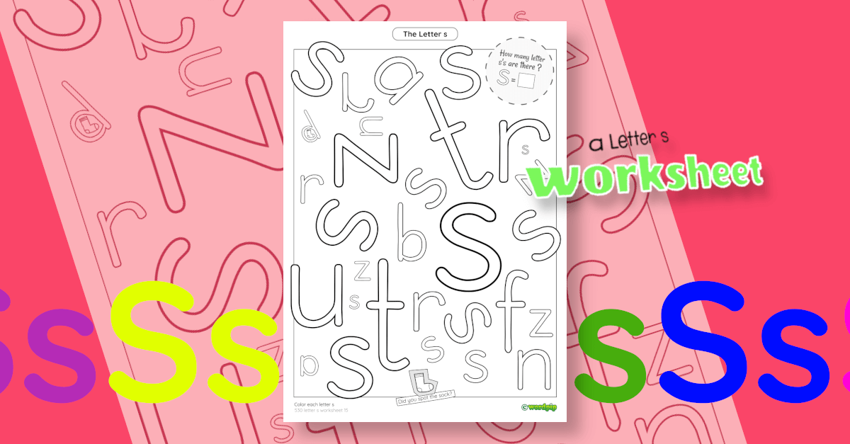 Letter s Worksheet 15
