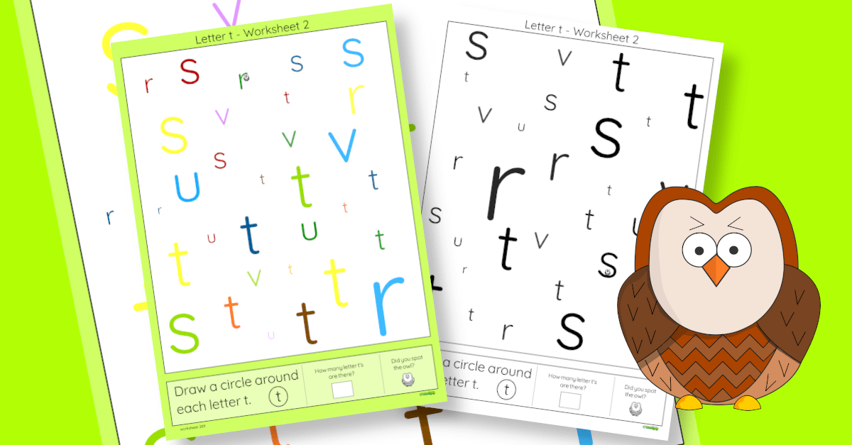 Letter t Worksheet 2